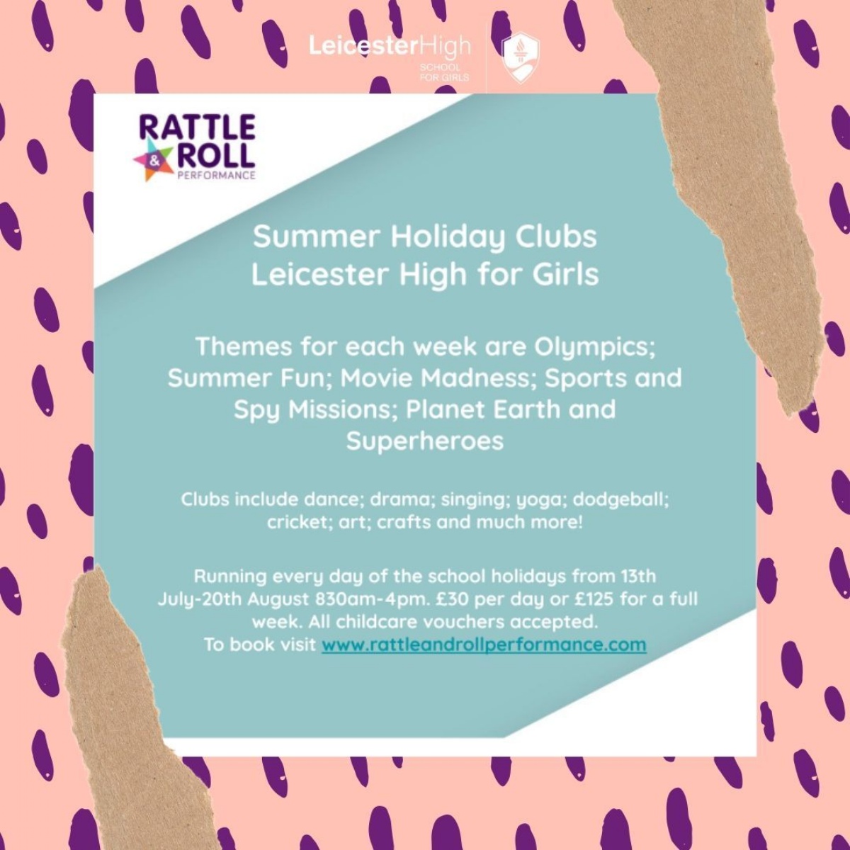 Summer Holiday Clubs - Leicester High School for Girls