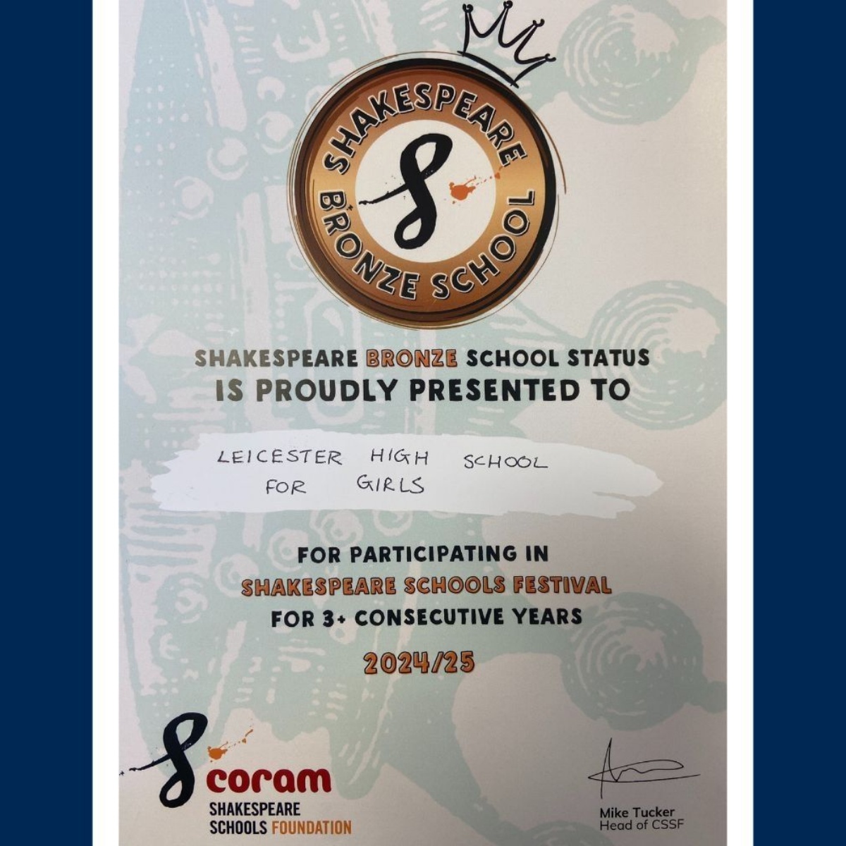 News, Drama, Awards, Shakespeare, Student Achievement